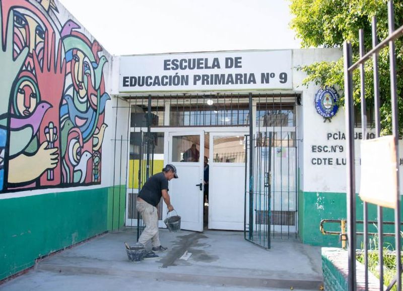 Ensenada: avanzan las obras en la Escuela Primaria N° 9